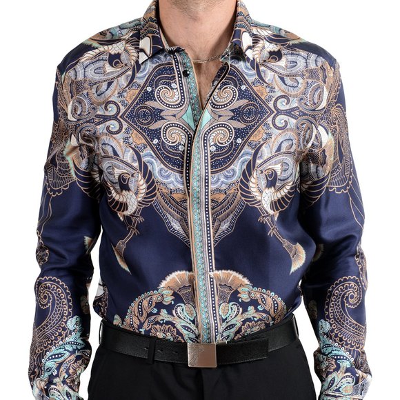 Versace Collection | Shirts | Versace Collection Trend Silk Graphic ...
